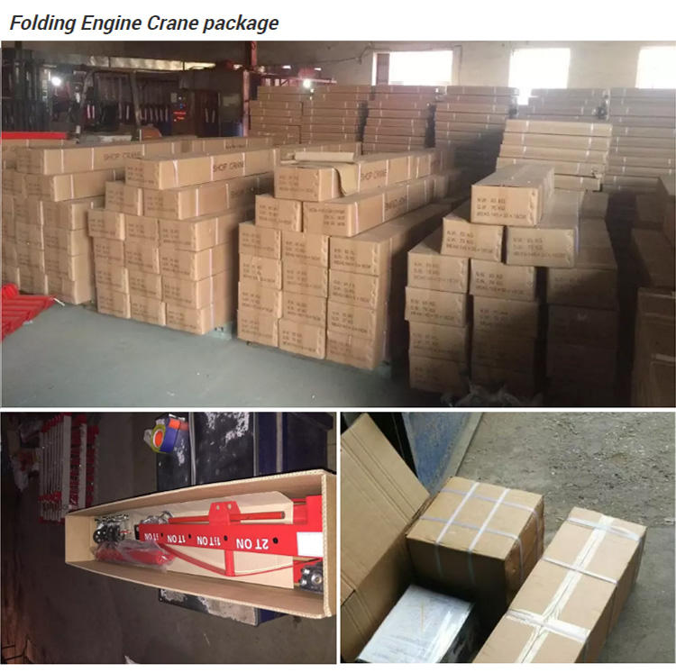 High performance folding hydraulic workshop crane 2 tons workshop crane ...