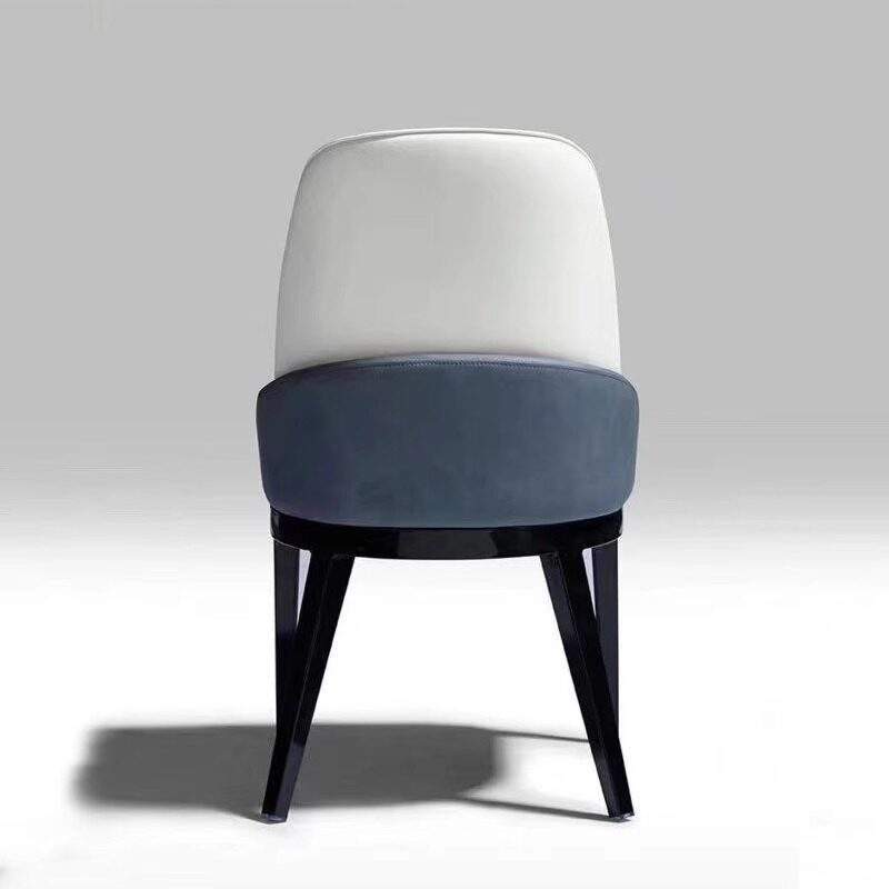 Nordic Light Luxury Italian-Style Leather Dining Chair with Modern ...