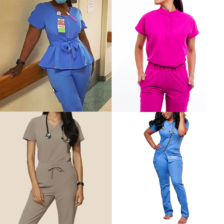 Scrub Overalls One Piece Women Medical Nursing Plus Size Jumpsuit ...