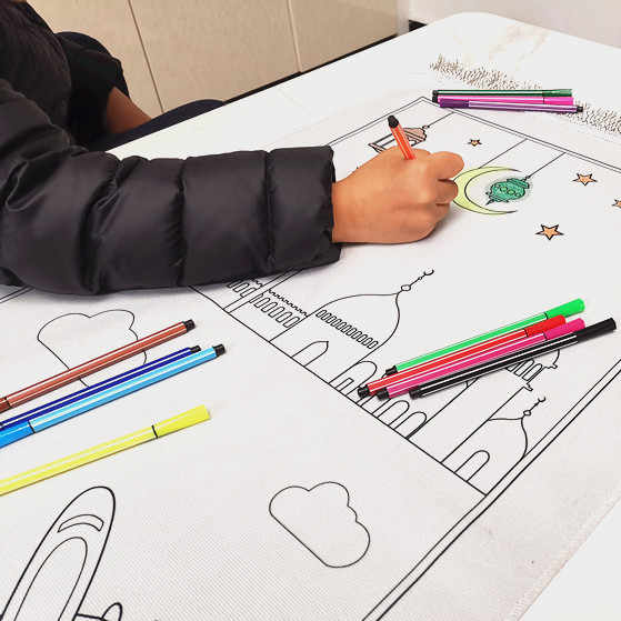 DIY Drawing Painting Educational Islamic Kids Prayer Mat