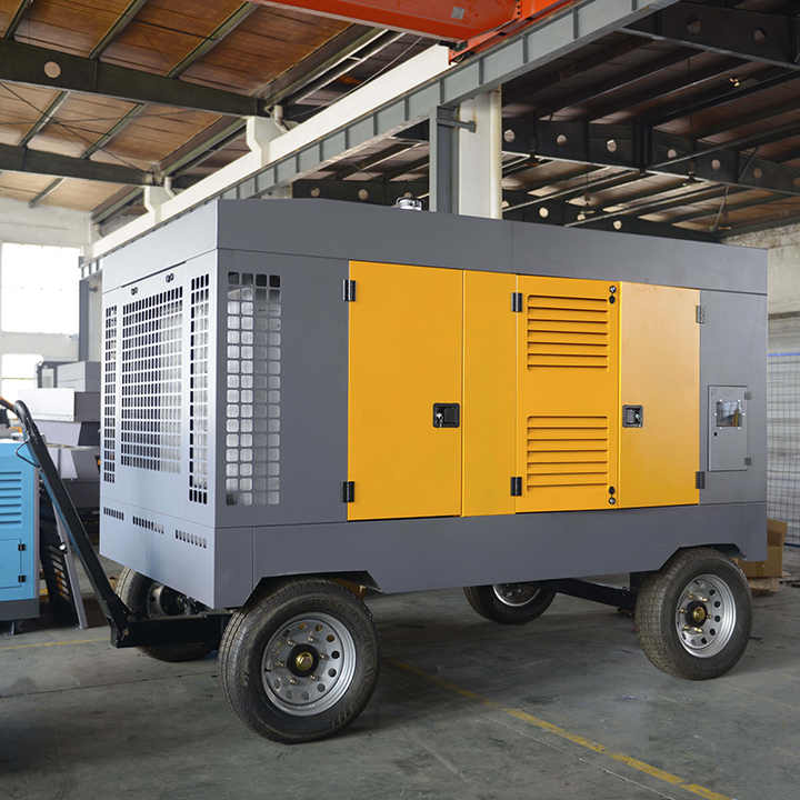 Rotary Type air Compressor 20bar Wheel Mounted Two-stage diesel Screw ...