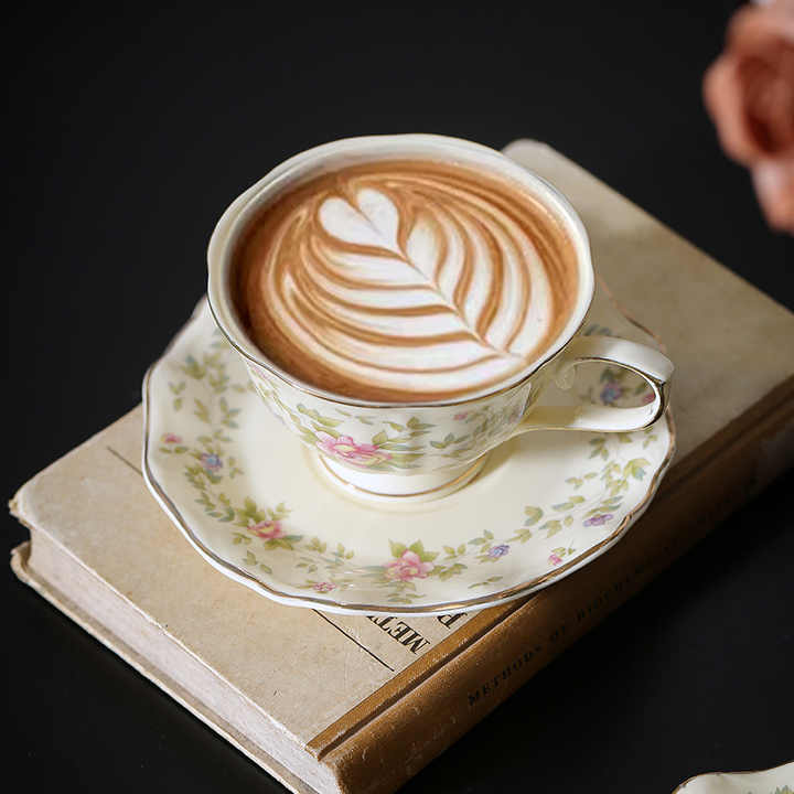 Creative Simple Floral Afternoon Tea Ceramic Mug Exquisite Ins ...