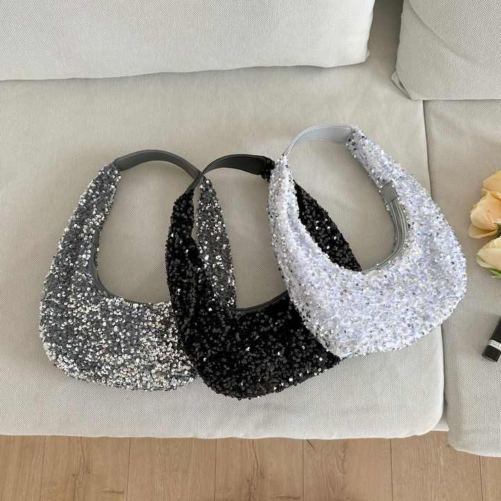 New Design Luxury Fashion Sequin Bag U-shaped Versatile Ladies Handbag ...