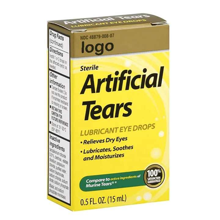 Relieves Dry Moisturizes Eye Drop Artificial Tears with Dropper Medical ...