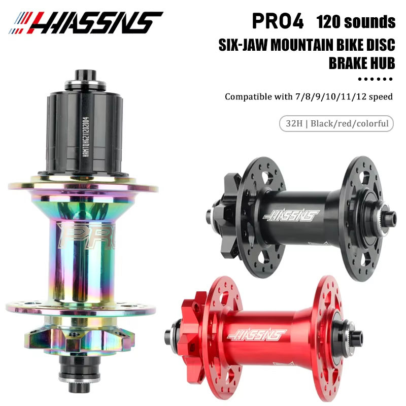 HASSNS PRO4 7-12 Speed Aluminum Bicycle Front Rear Hub 28H 32H 36H HG ...