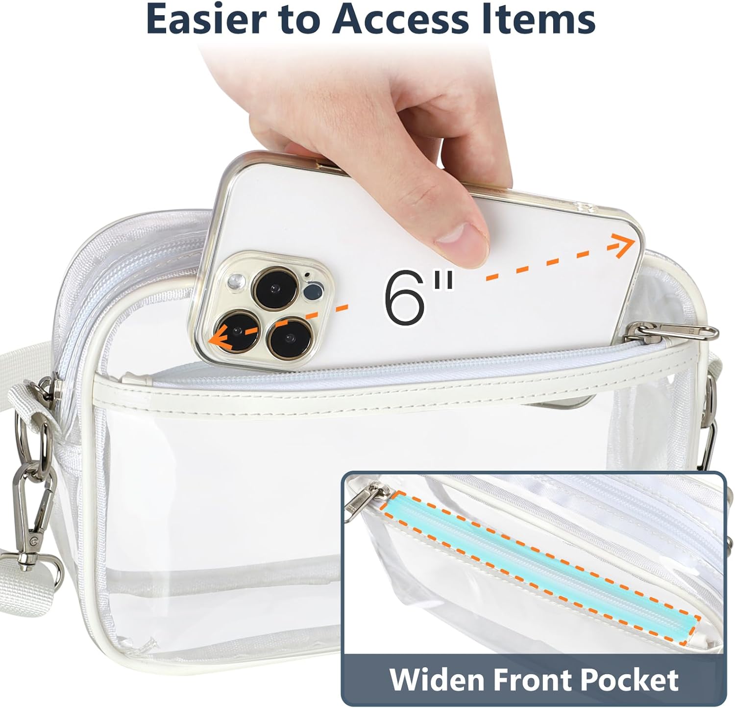 Transparent PVC Sling Bags - Durable, Waterproof & Stylish