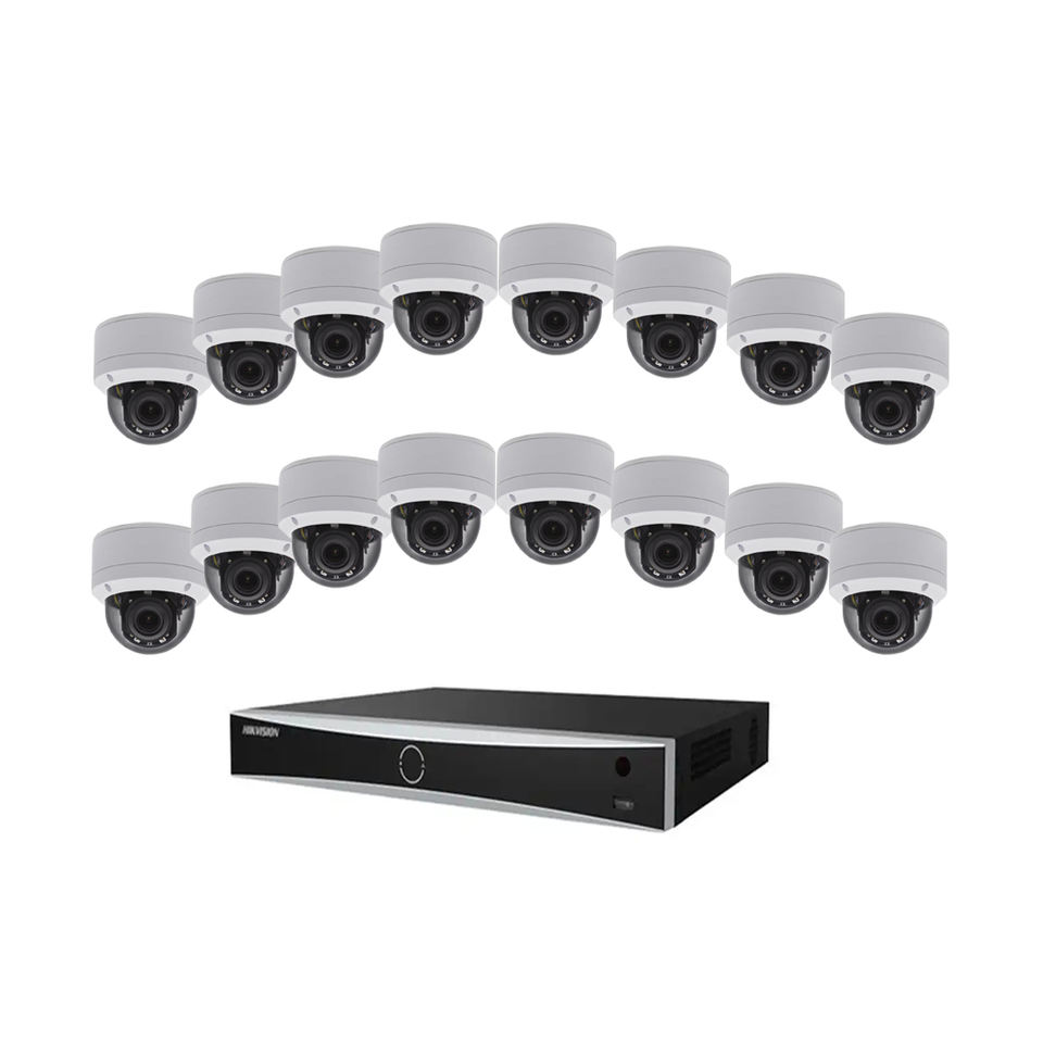 16 Channel 8MP 4K Wired POE CMOS Pan-Tilt Commercial Areas Retail ...