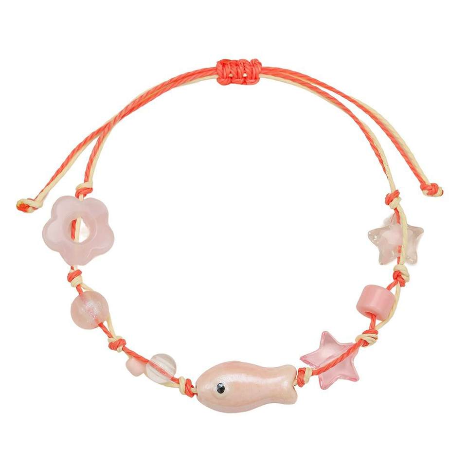 New Cartoon Ceramic Fish Eye Gravel Rice Bead Woven Bracelet Joker Eye ...