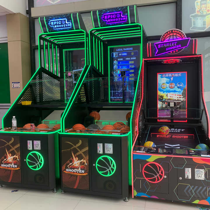 LED Screen Lights Coin Operated Adult Children Luxury Street Basketball ...