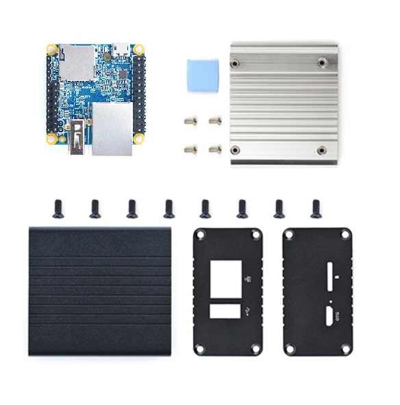 NanoPi Neo CNC Metal Case Heat sink Kit 256M/512M DDR RAM Allwinner H3 ...