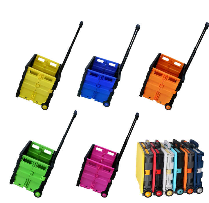 Portable Shopping Cart Trolley & Carts With Wheels Collapsible Rolling ...