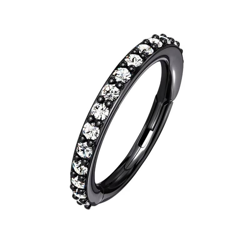 Wholesale G23 Titanium Cz Zircon Hinged Segment Rings Astm F136 Ti Body ...