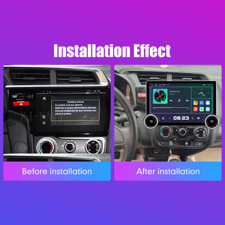 KUNFINE 11.8" Diamond Dual Knobs 2K QLED Screen for Honda Fit