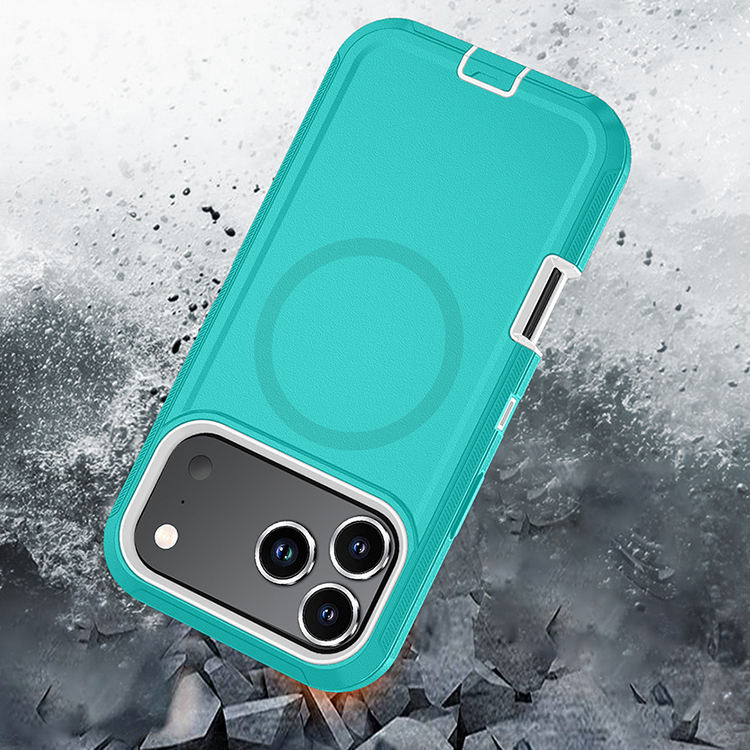 For 17 Magnetic Defender Armor Case TPU+PC Shockproof Mobile Phone Case ...