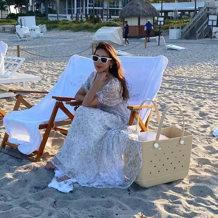 Factory Wholesale Summer Beach Eva Silicone Rubber Handbags Beach ...