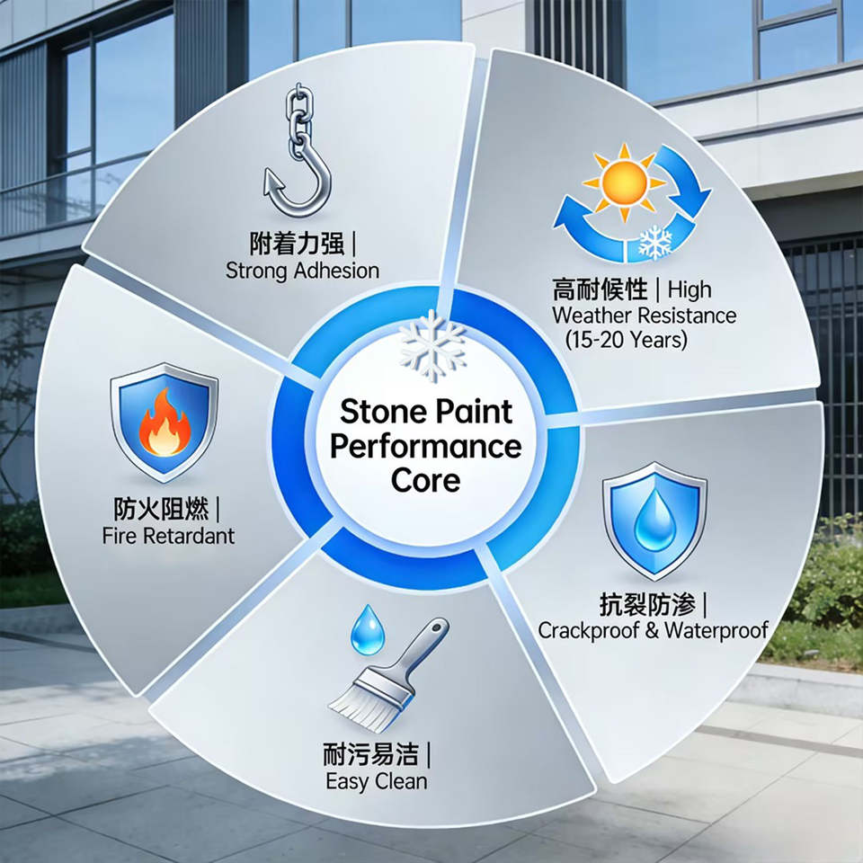 External Stone Paint, Liquid Coating, Spray Acrylic Waterproof, Weather ...