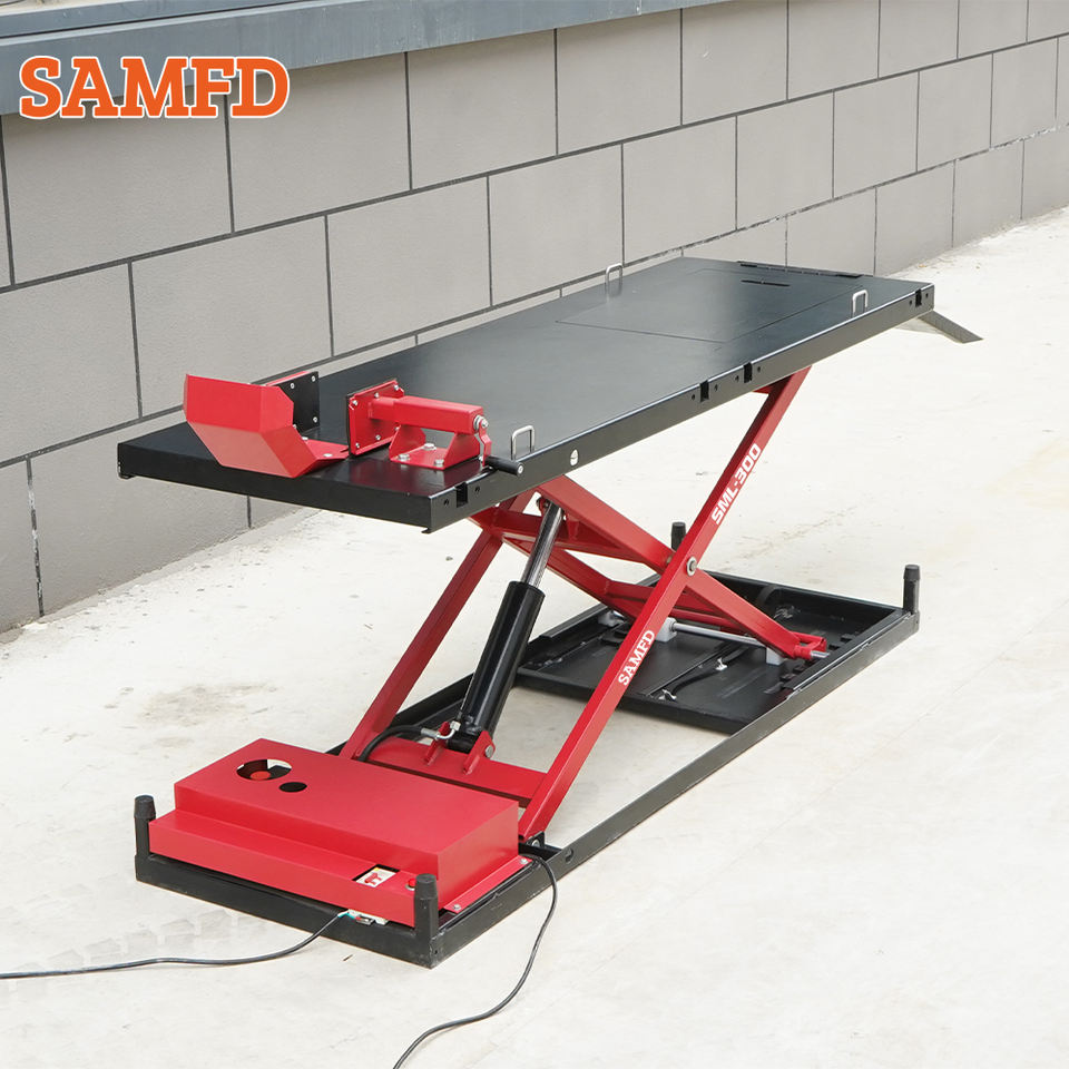 SAMFD Motorcycle Lift - Electric Hydraulic Maintenance Platform