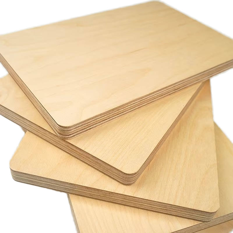 Poplar Birch Veneer Plywood E0 Water Resistant Modern Design 1 Year ...