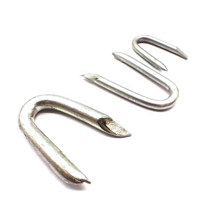 U Type Nails Fence Staple Stamped Point Hot Dip Galvanized/ Polished ...