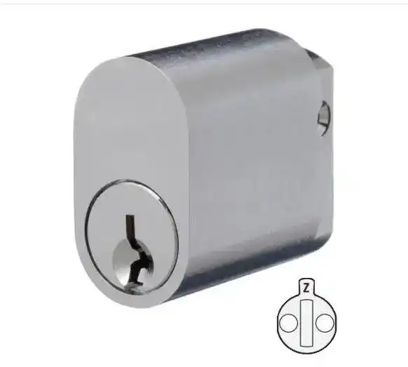 Satin Chrome Solid Brass Big Oval Australia Half Lock Cylinder