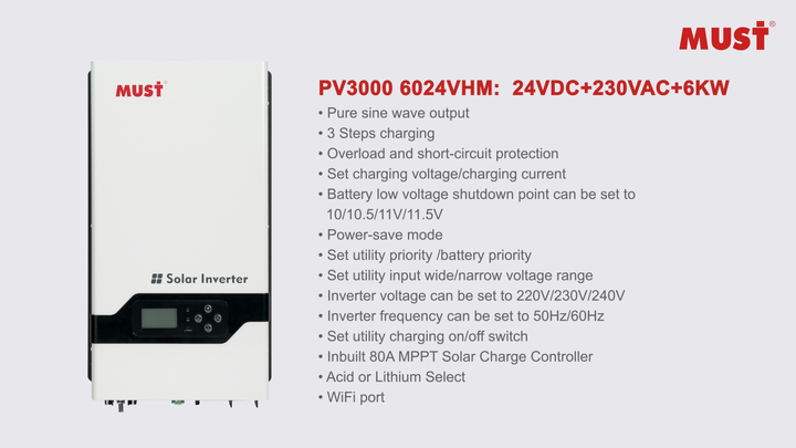Must Pv3000 Lvhm Series Solar Inverter With Transformer From 1kw-6kw ...