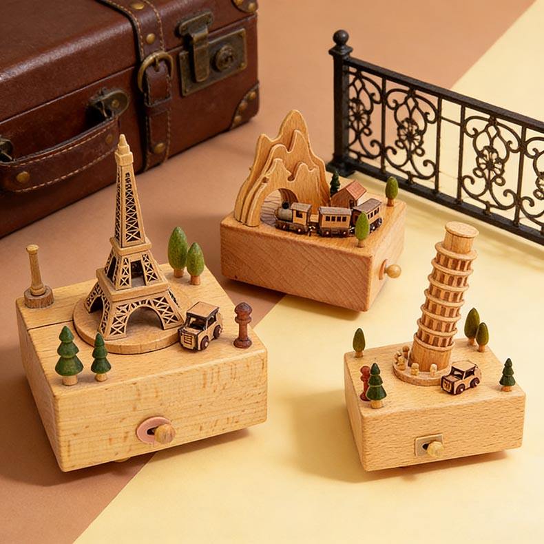 Wooden Statue of Liberty Music Box Hot Style American Cultural Souvenir ...