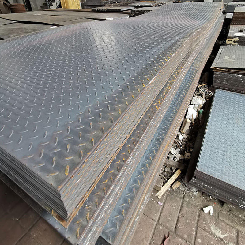 A36 S235jr Q235B Ms Checker Plate Anti-Slip Floor Steel Chequered Plate ...