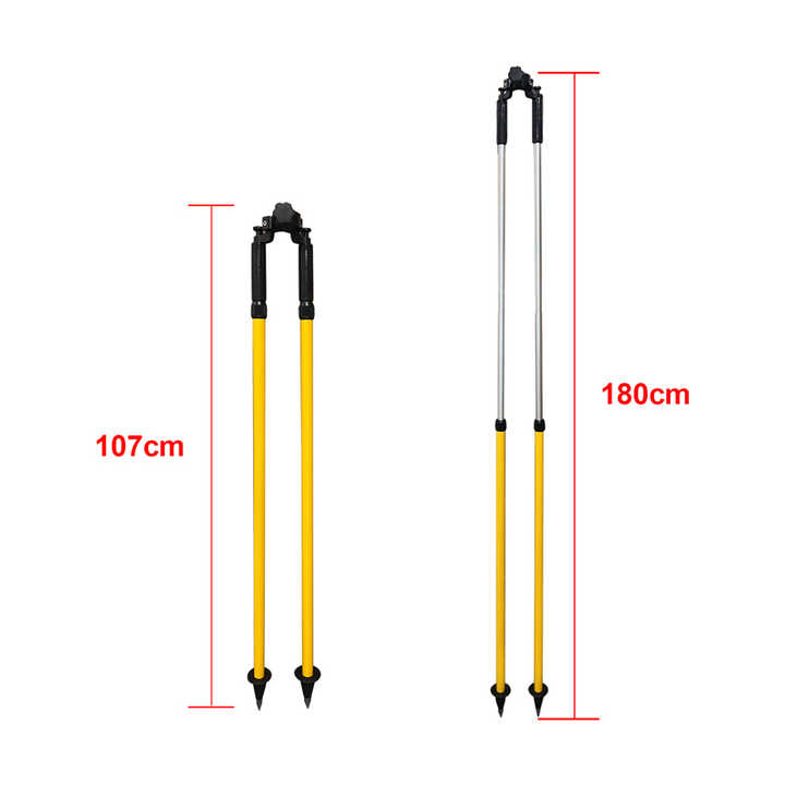 Surveying Bipod - Leveling Staff for GPS RTK GNSS Prism Pole