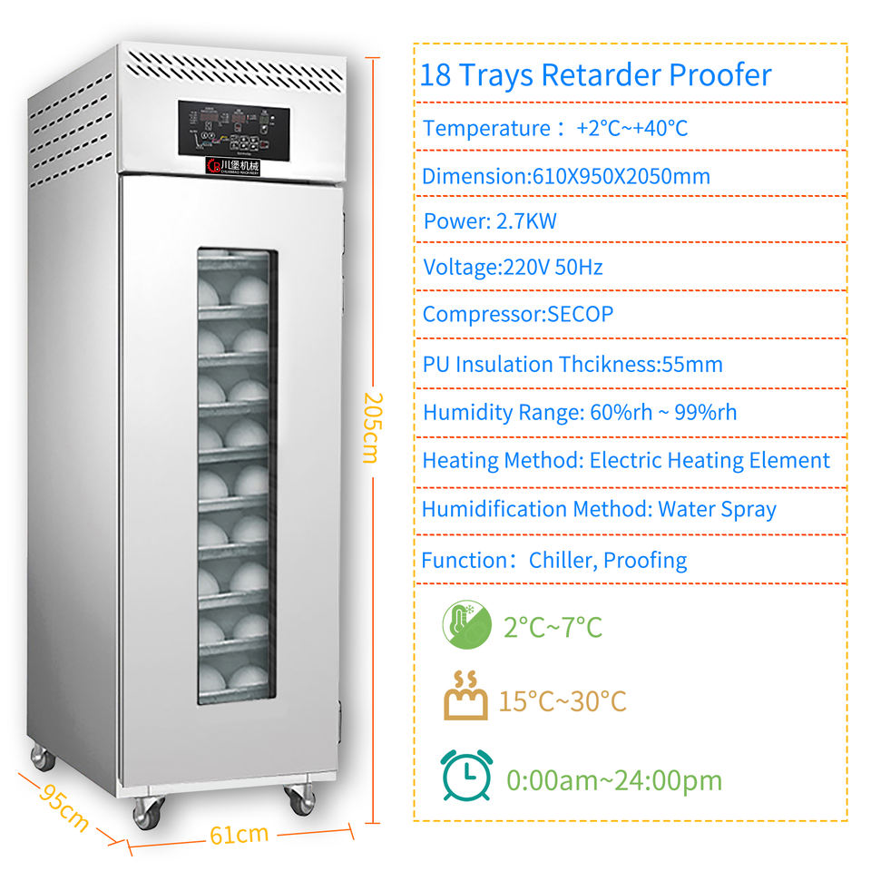 Croissant Dough 18-Tray Proofer 220v Freezer Mode Chiller & Proofing ...