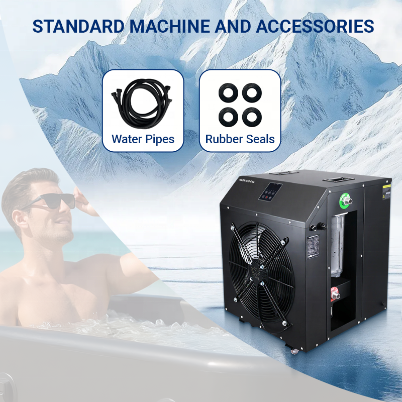 Qilong Logo 1hp New Design Water Cooled Chiller Portable Ice Bath ...