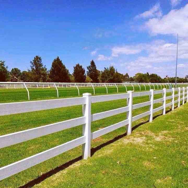 Fentech Easy-to-Assemble PVC Horse Paddock Fence Plastic and Rail Ranch ...