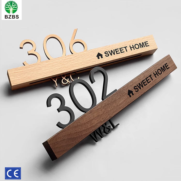 Custom 3D Carved Number Sign Board Room Identifier Electroplated Metal ...