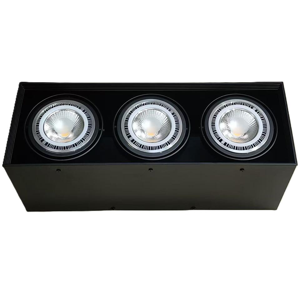 Traditional GU10 G53 AR111 Par30 E27 Square Triple Head Downlight ...