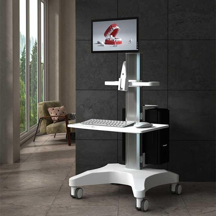Height Adjustable Medical Mobile Cart - Ideal for Hospitals
