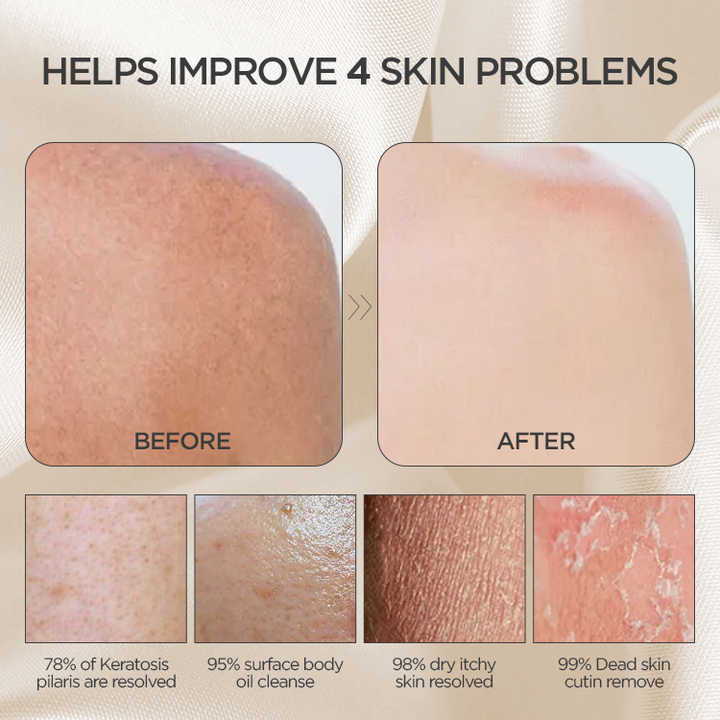 Exfoliating Dead Skin with 100% Pure Organic Bath Cocoon Body Scrub Mitt