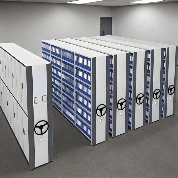 Archive Compact Shelving Storage Adjustable Shelf Movable Cabinet High ...
