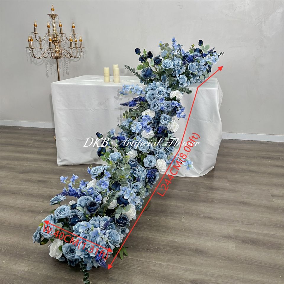 Customized Artificial Table flower rows and runners Wedding Backdrop ...