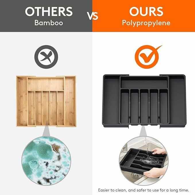 Expandable Utensil Tray - Save Storage Space Efficiently