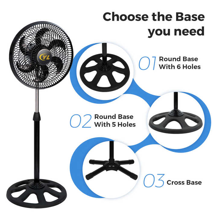 New Product Electric Stand Fan 220V 127V 2600RPM High Speed AC Motor ...