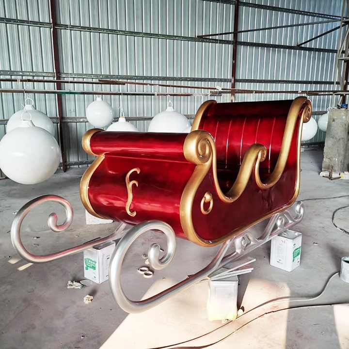 Elegant White Santa Sleigh - Perfect for Christmas Decor