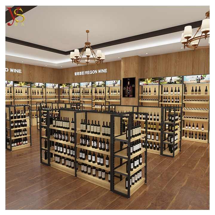 YSshelves Design Wine Shop Supermarket Display Cabinet Led Store Liquor ...