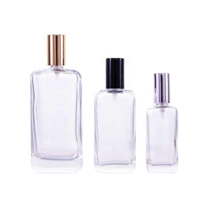25/50/100mL Luxury Clear Glass Bottles with Matte Cap & Pump Sprayer ...
