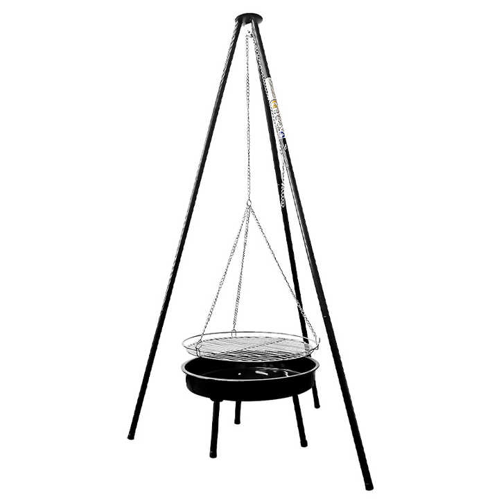 Hanging Swing Charcoal & Wood-Fired Barbecue Grill for Outdoor Parties ...