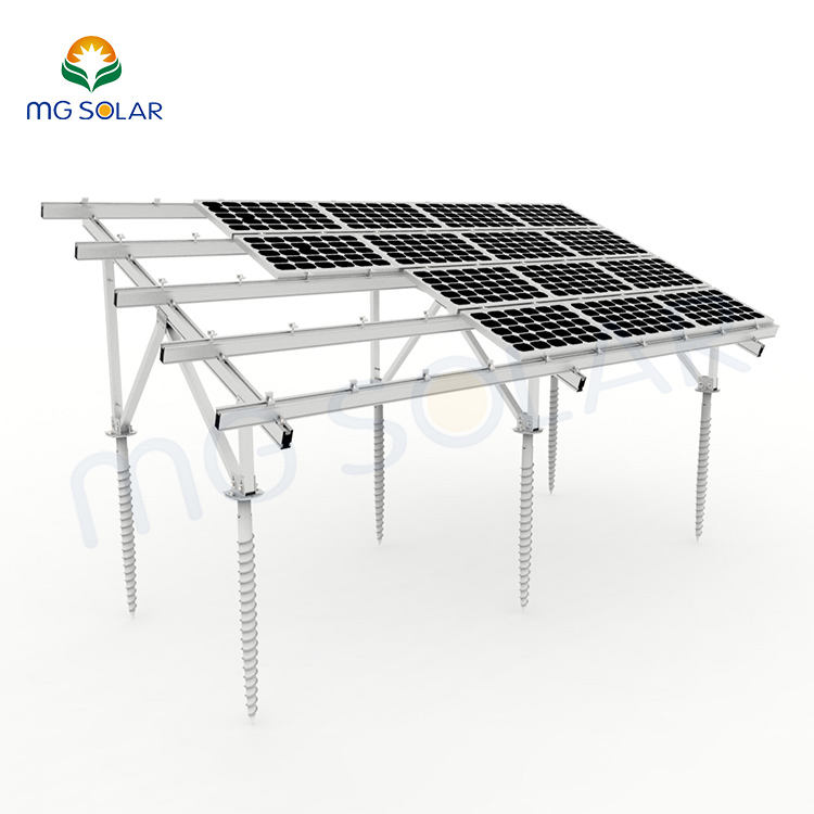 Aluminum Ground Mount Solar Racking Systems PV Ground Mounting System ...