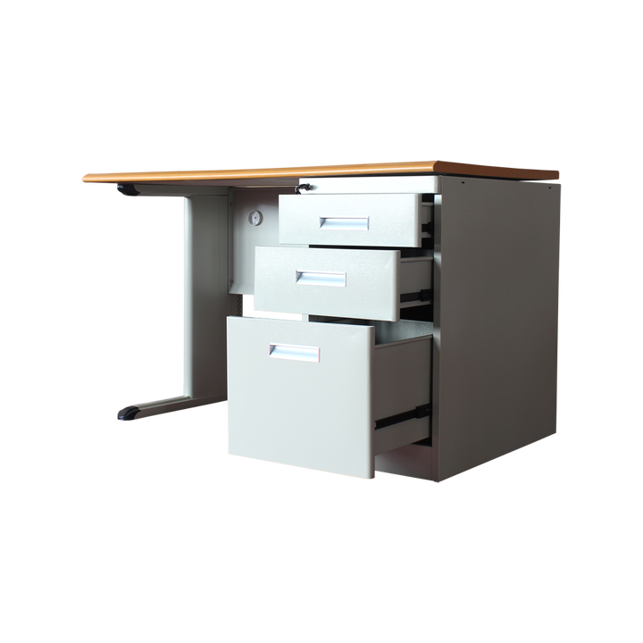 Modular Steel Office Desk Budget-Friendly Computer Desk with Pedestal ...
