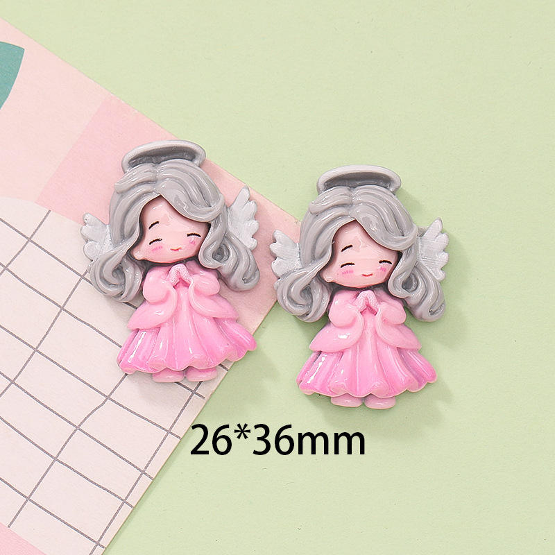 Cartoon Baroque Angel Winged Girl Flatback Resin Charms Crafts ...