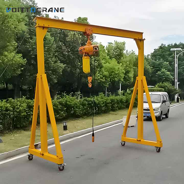 Small 4 Wheel Portable Gantry Crane 3 Ton 4 Ton 5 Ton Mobile Gantry Crane 10 Ton Height 8 Meters ...