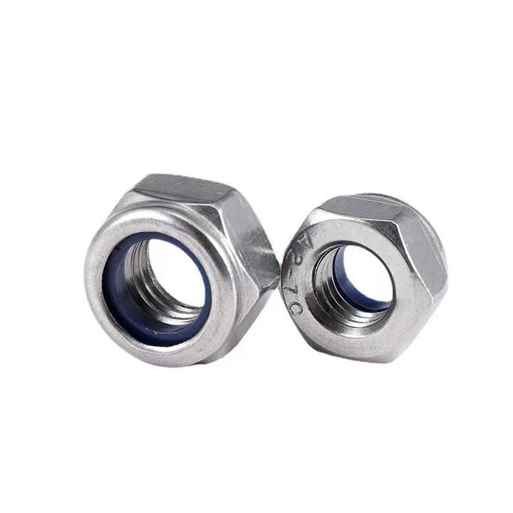 Stainless Steel 304 Hex Nylon Nut DIN985 Metal Insert Lock Nuts| Alibaba.com