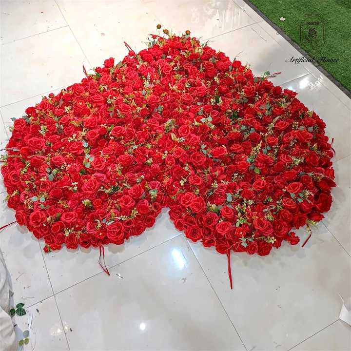 Heart Shape Flower Wall Wedding Centerpieces - Custom 8ft X 8ft