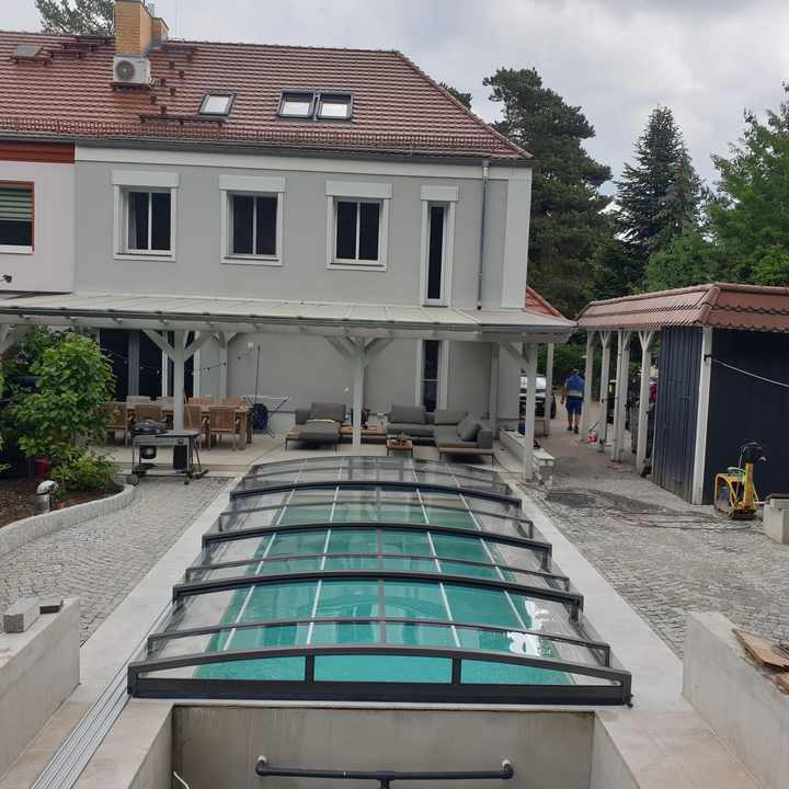 Swimming Pool Cover Folding WPC Pool Cover - Durable & Stylish